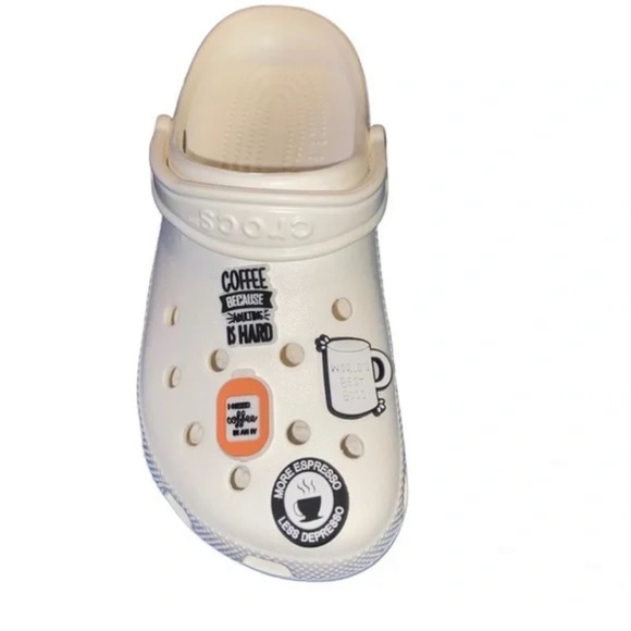 CROCS | Accessories | Jibbitz Croc Shoe Charms 4 Piece Bundle Coffee ...